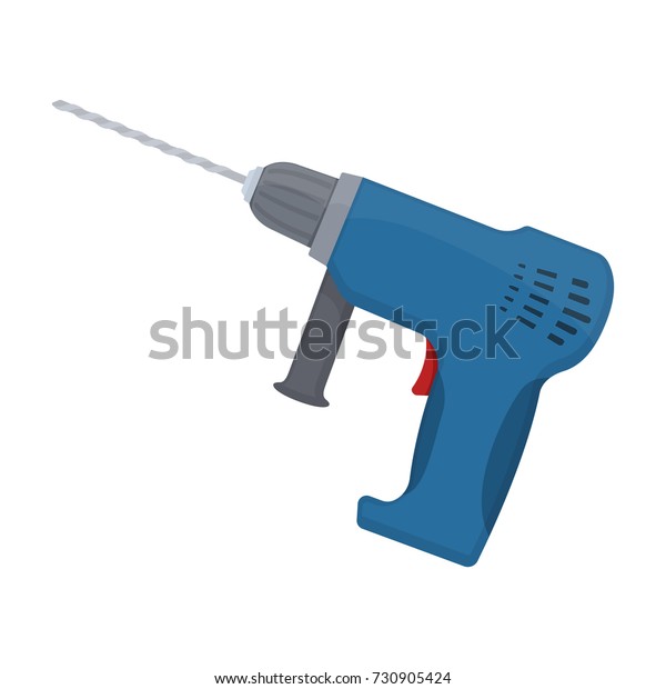 Drill On White Background Cartoon Illustration Stock Vector (Royalty ...