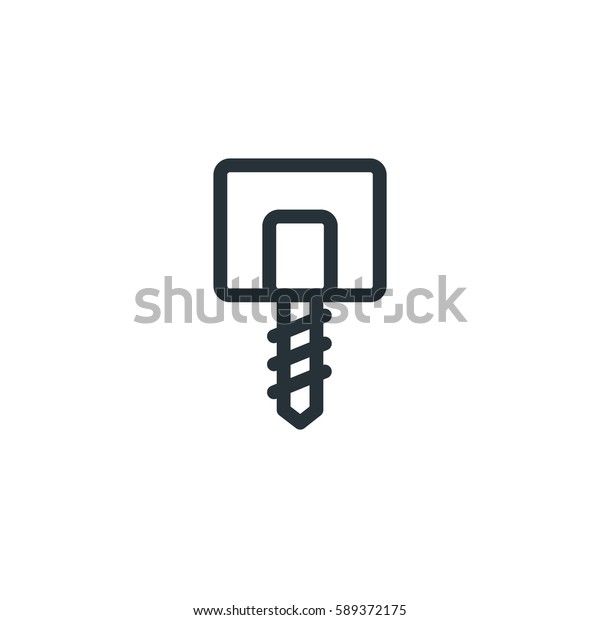 Drill Vector Icon Hole Symbol Modern Stock Vector (Royalty Free ...