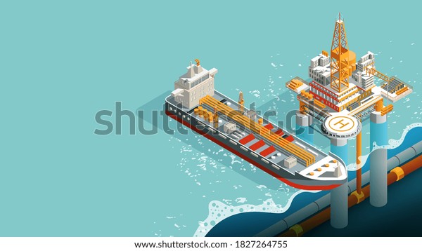 Drilling Rig Offshore Oil Drill Platform Stock Vector (Royalty Free ...