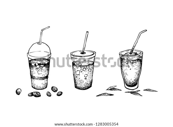 Drink Beverage Illustration Hand Drawn Sketch Stock Vector (Royalty ...
