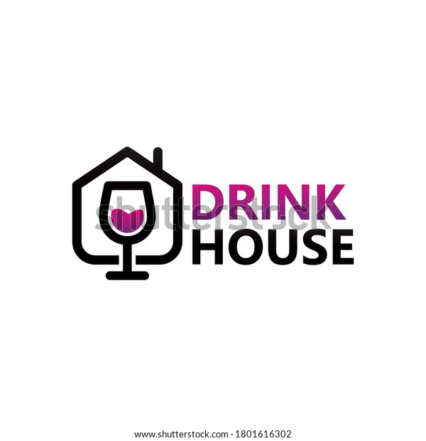Drink House Logo Template Design Vector Stock Vector (Royalty Free ...