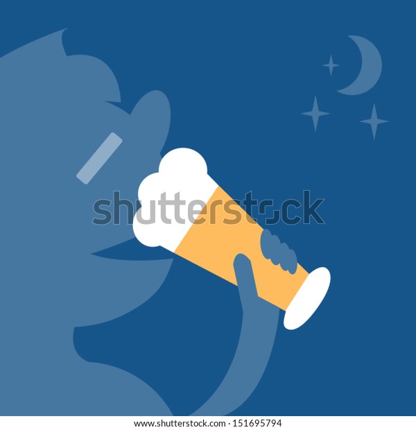 Drinking Beer Vector Cartoon Business Stock Vector (Royalty Free) 151695794