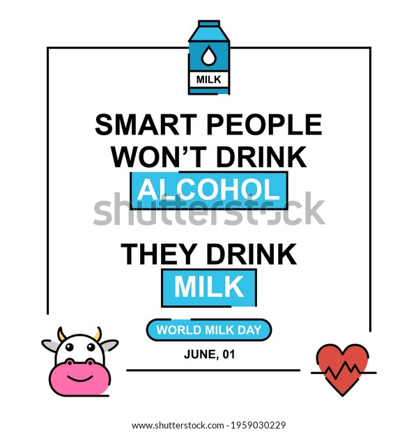 Drinking Milk Campaign Poster Design Easy Stock Vector (Royalty Free ...