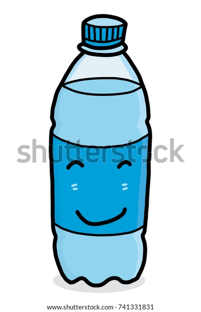 Drinking Water Bottle Cartoon Vector Illustration 库存矢量图（免版税）741331831 ...