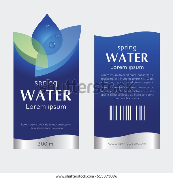 Drinking Water Label Stock Vector (Royalty Free) 613373096