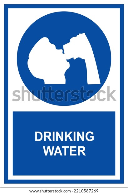 Drinking Water Safety Sign Design Stock Vector (Royalty Free ...