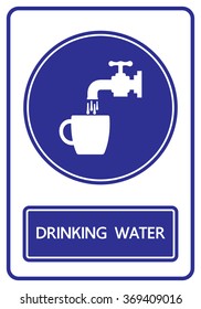 Drinking Water Sign Symbol Vector Illustration Stock Vector (Royalty ...