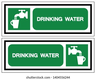 Drinking Water Symbol Sign Vector Illustration Stock Vector (Royalty ...