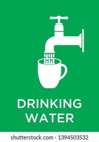 Drinking Water Sign Stock Vector (Royalty Free) 1297155595 | Shutterstock