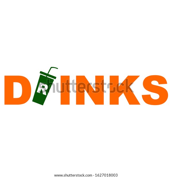 Drinks Logo Text Pictures Stock Vector (Royalty Free) 1627018003