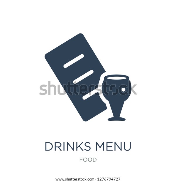 Drinks Menu Icon Vector On White Stock Vector (Royalty Free) 1276794727 ...