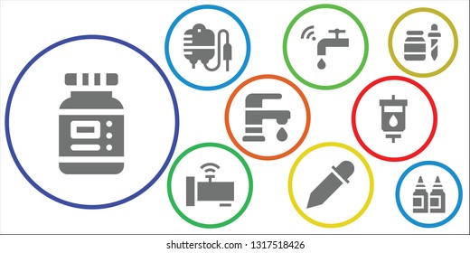 Drip Icon Set 9 Filled Drip Stock Vector (Royalty Free) 1317518426 ...