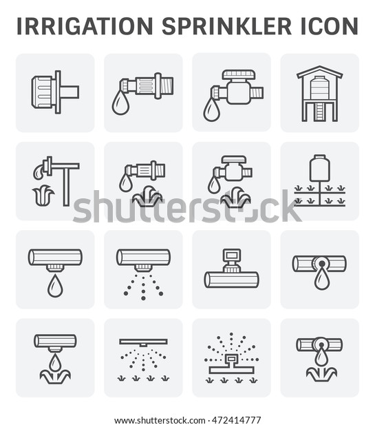 Drip Irrigation Icon Part Micro Irrigation Stock Vector (Royalty Free ...