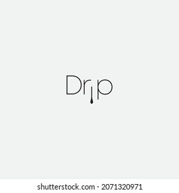 Drip Logo Design Minimalist Logo Concept Stock Vector (Royalty Free ...