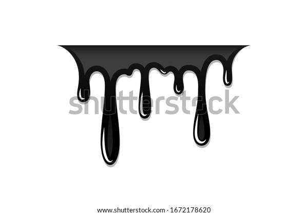 Drip Paint 3d Ink Stain Drop Stock Vector (Royalty Free) 1672178620 ...