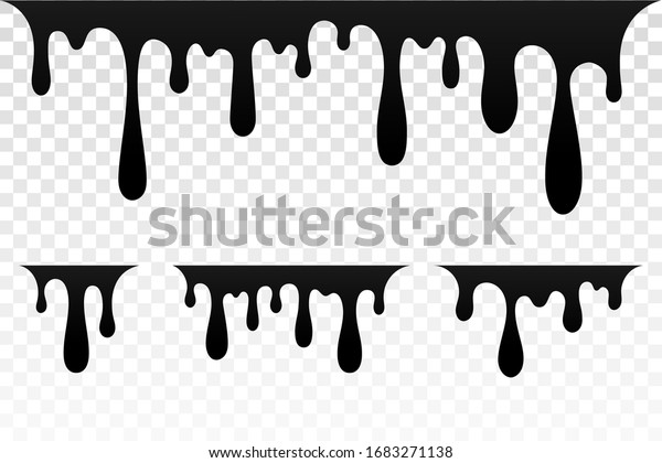 Drip Paint Set Ink Stain Drop Stock Vector (Royalty Free) 1683271138 ...