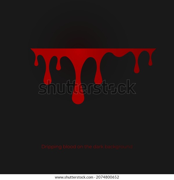 Dripping Blood On Dark Background Vector: เวกเตอร์สต็อก (ปลอดค่า ...