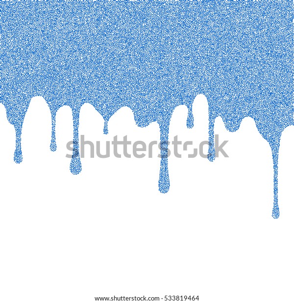 Dripping Blue Paint Balls Stipple Effect Stock Vector (Royalty Free ...