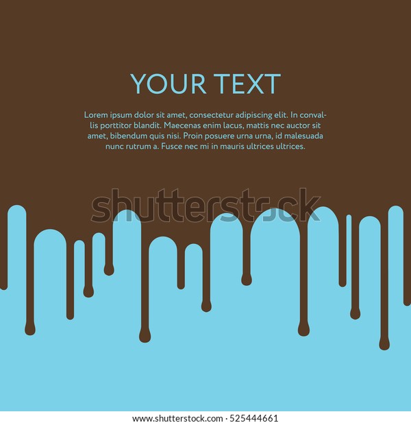 Dripping Brown Paint Background Design Template Stock Vector (Royalty ...