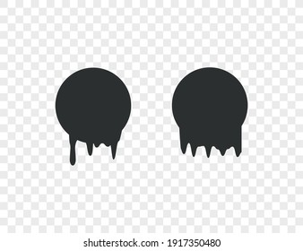 Dripping Circle Drops On Transparent Background Stock Vector (Royalty ...
