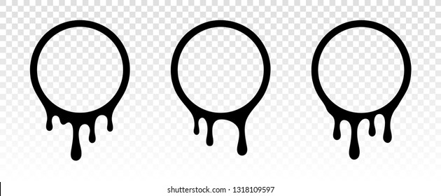 Vektor Stok Dripping Circle Frame Frame Template Paint (Tanpa Royalti ...