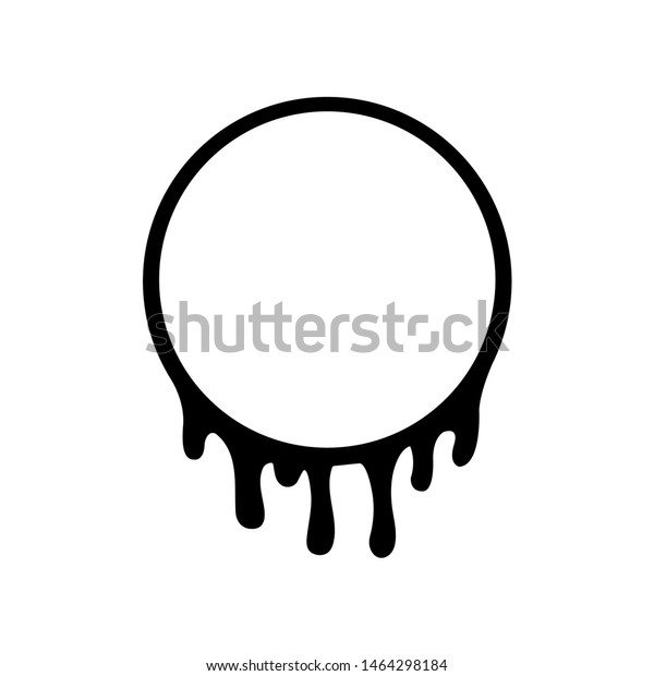 Dripping Circle Paint Logo Isolated On: vector de stock (libre de ...