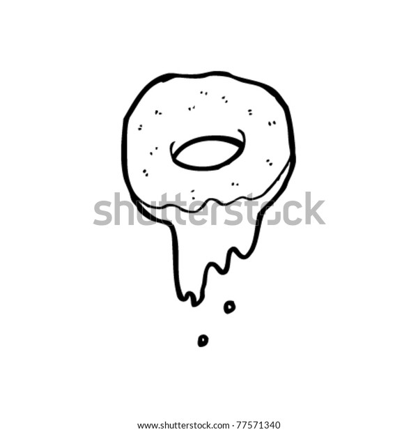 Dripping Doughnut Cartoon Stock Vector (Royalty Free) 77571340