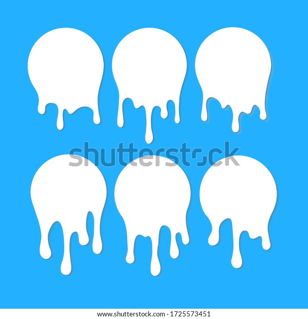 Dripping Milk Flows Down Dripping Liquid Stock Vector (Royalty Free ...
