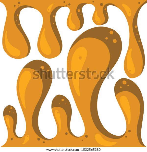 Dripping Ooze Liquid Cartoon Splatters Brown Stock Vector (Royalty Free ...