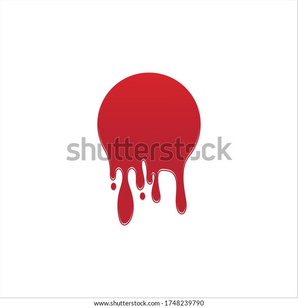 Dripping Paint Icon Logo Current Liquid Stock Vector (Royalty Free ...