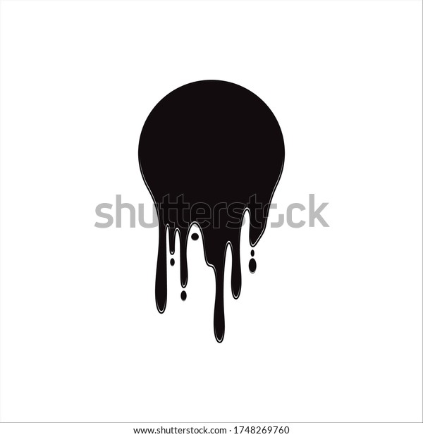 Dripping Paint Icon Logo Current Liquid Stock Vector (Royalty Free ...