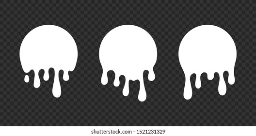 Dripping Stickers Circle Labels Round Liquid Stock Vector (Royalty Free ...
