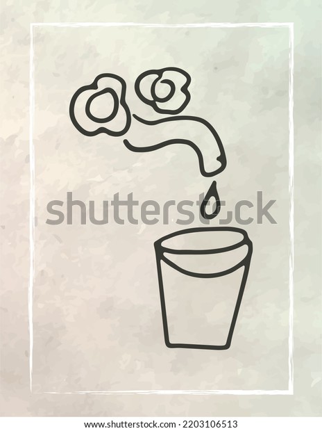 Dripping Tap Water Vector Illustration Stock Vector (Royalty Free ...