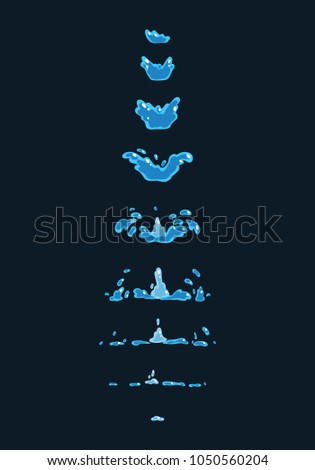 Dripping Water Special Effect Fx Animation Vector de stock (libre de ...
