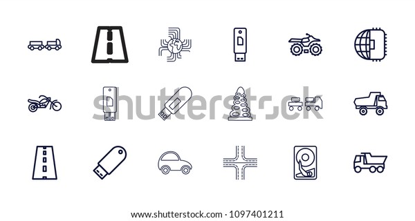Drive Icon Collection 18 Drive Outline Stock Vector (Royalty Free ...
