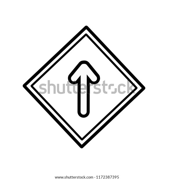 Drive Straight Iconvector Illustration Flat Design Stock Vector ...