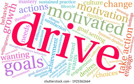 Drive Word Cloud On White Background Stock Vector (Royalty Free ...