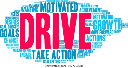 Drive Word Cloud On White Background Stock Vector (Royalty Free ...