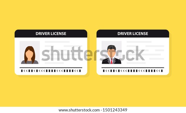 Driver License Id Card Identification Card: เวกเตอร์สต็อก (ปลอดค่า ...