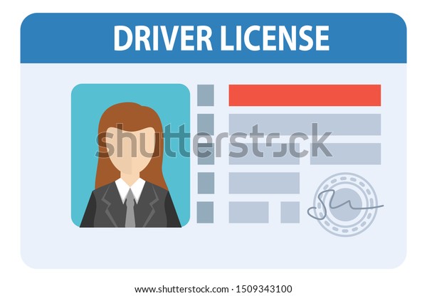 Driver License On White Background Stock Vector (Royalty Free ...