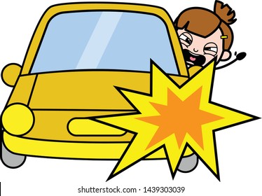 Driver Shouting After Accident Cute Girl Stock Vector (Royalty Free ...