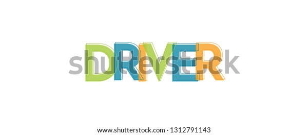 Driver Word Concept Driver Use Cover: vector de stock (libre de ...