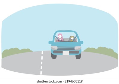 Driving Car People Vector Stock Vector (Royalty Free) 2194638119 ...
