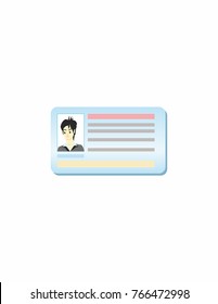 Driving License On White Background Stock Vector (Royalty Free ...
