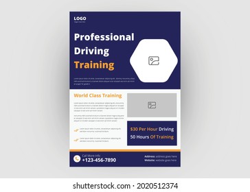 Driving School Flyer Design Drive Teaching Stock Vector (Royalty Free ...