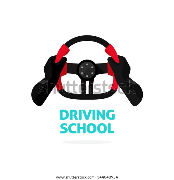 Driving School Symbol Logo Template Hands Stock Vector (Royalty Free ...