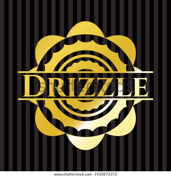 Drizzle Gold Shiny Emblem Vector Illustration Stock Vector (Royalty ...