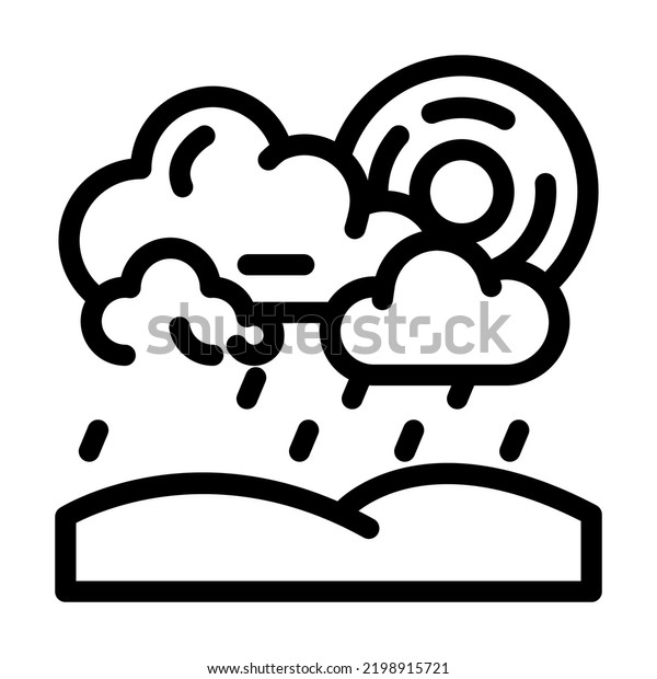 Drizzle Weather Line Icon Vector Drizzle Stock Vector (Royalty Free ...