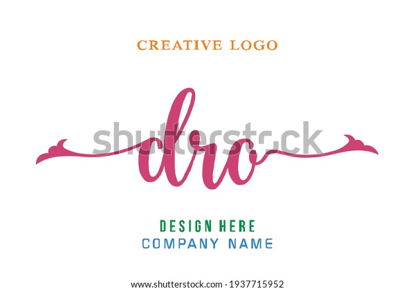 Dro Lettering Logo Simple Easy Understand Stock Vector (Royalty Free ...