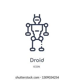 Droid Icon Science Outline Collection Thin Stock Vector (Royalty Free ...
